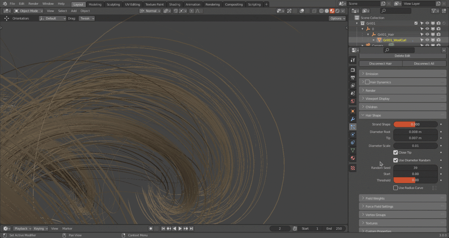 Blender Addon | 3D Hair Brush - Support New Hair System | Vfx Grace | VFX Grace