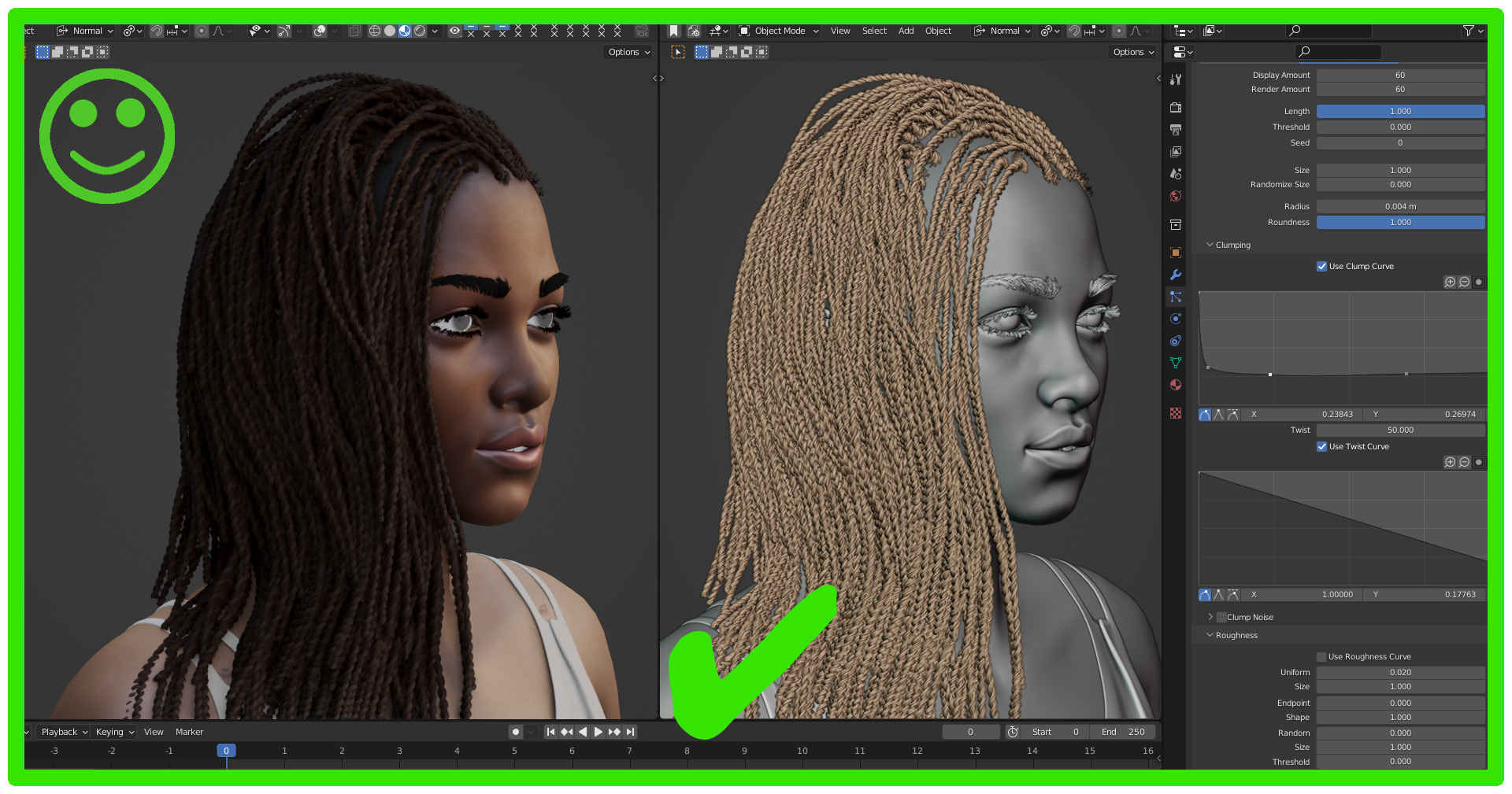 Stylized Braid Sharing 【Blender】 | VFX Grace