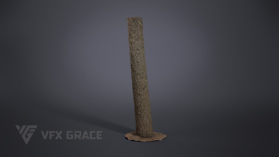 Pine Trunk 3D Model, 3d tree model, free 3d models | VFX Grace