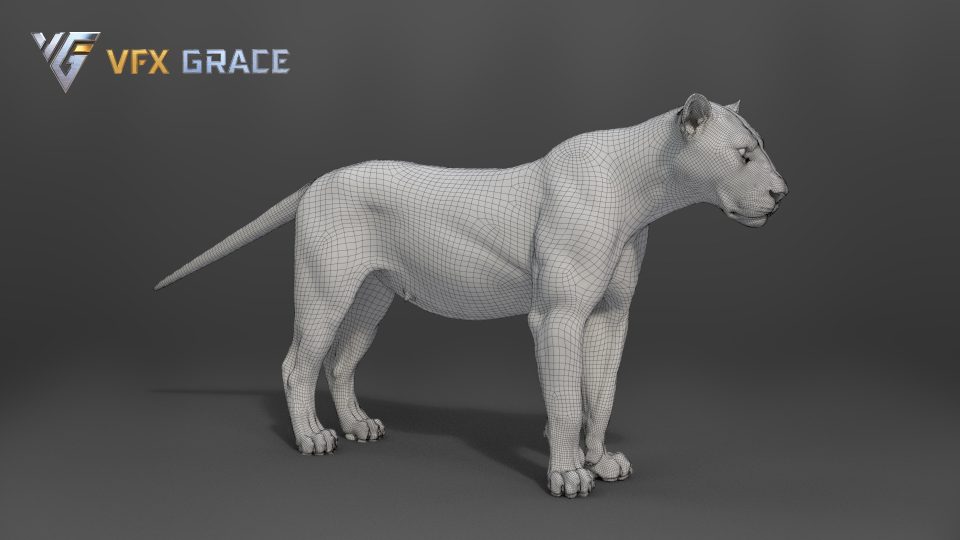 Lioness Animated - UE Character Asset | VFX Grace