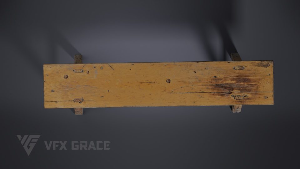 Long Bench | Furniture Model | VFX Grace
