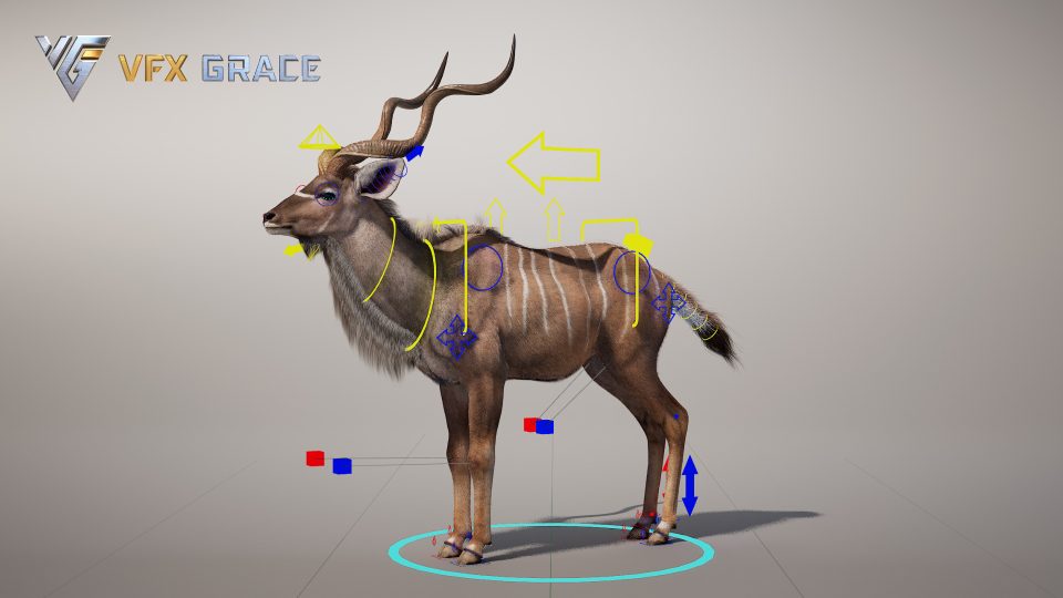 Greater Kudu Male Animated - UE Character Asset | VFX Grace