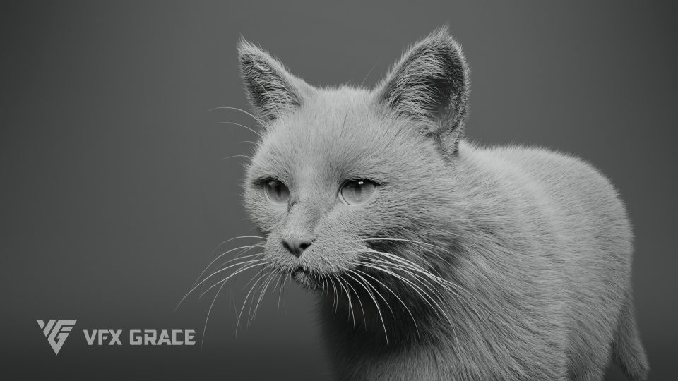 Calico Cat 01 Animation - MAYA Character Asset | VFX Grace