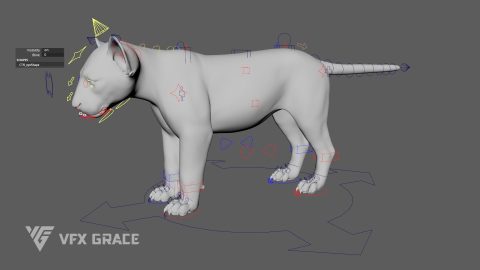 Lion Cub Animation - MAYA Character Asset | VFX Grace