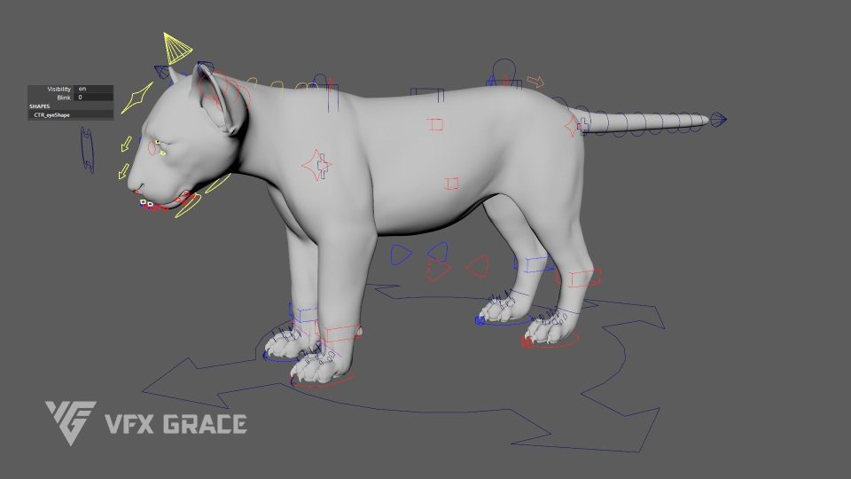 Lion Cub Animation - MAYA Character Asset | VFX Grace