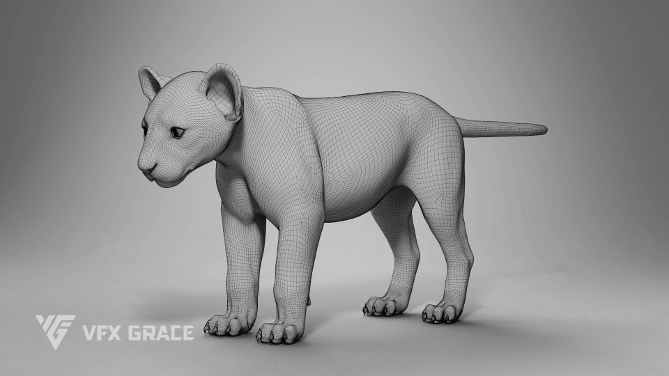Lion Cub Animation - MAYA Character Asset | VFX Grace