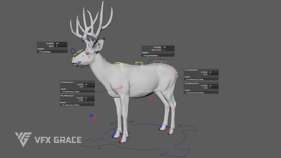 Mule Deer Animated - MAYA Character Asset | VFX Grace