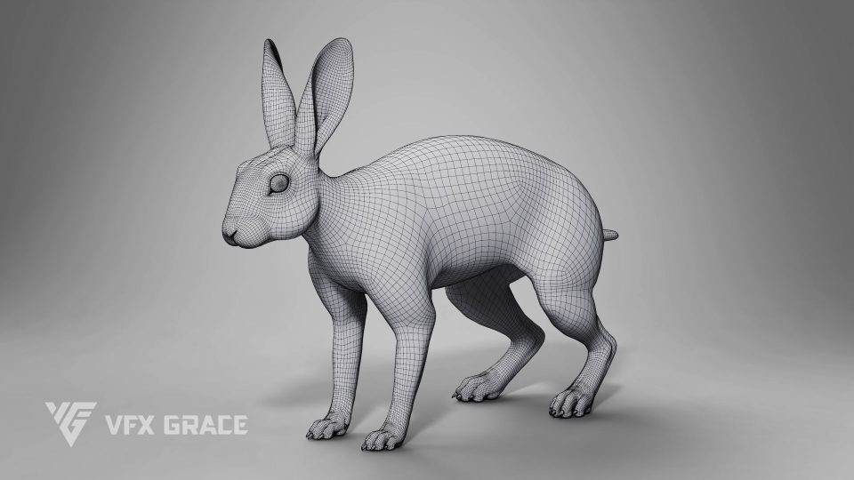 White Rabbit Animated - MAYA Character Asset | VFX Grace