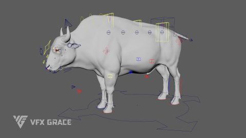 Bison Rig - MAYA Character Asset | VFX Grace