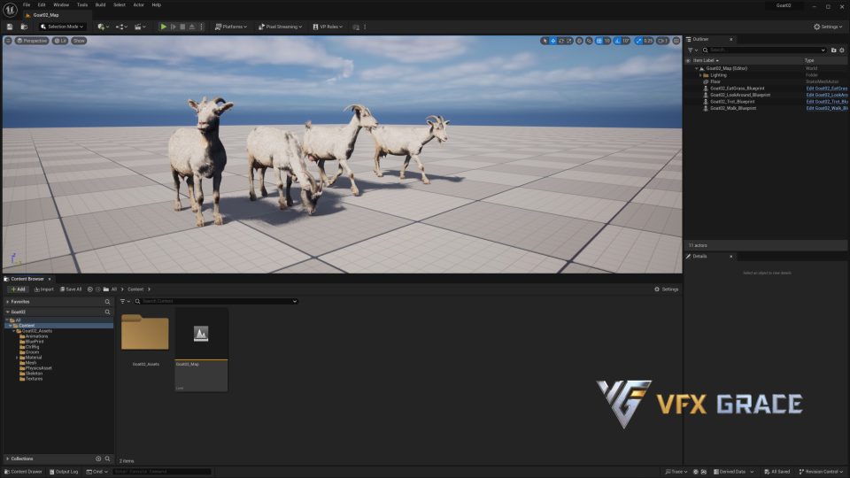 Goat02 - UE Character Asset | VFX Grace